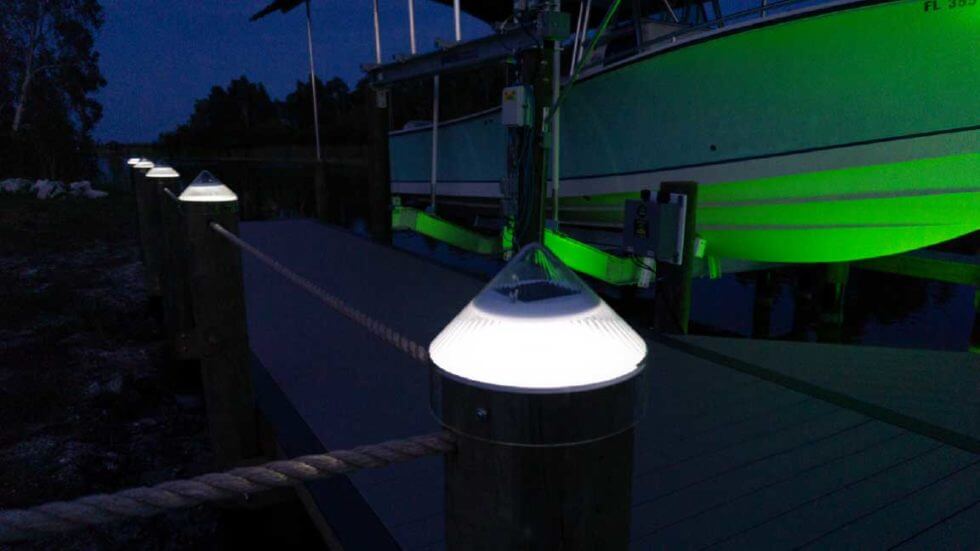 The Best American Made Piling Caps • DokLite Solar Piling Light by Dock ...