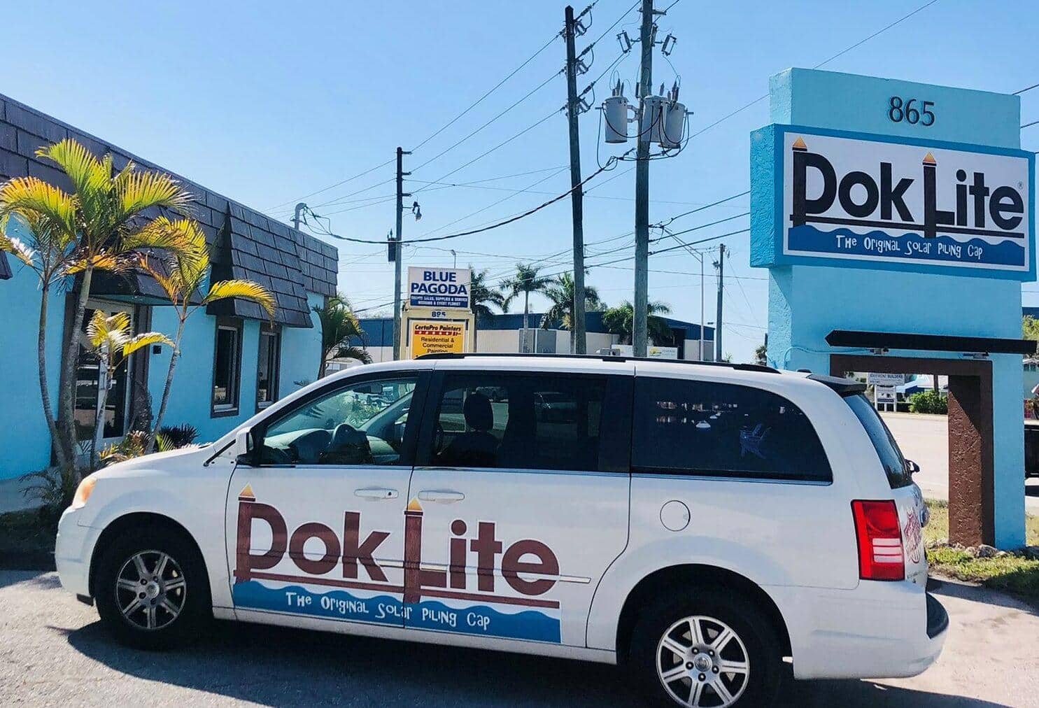 Doklite is the Original Solar Piling Cap - Made in the USA